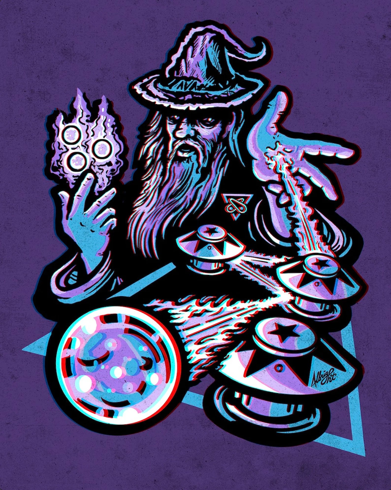 Pinball Wizard 3D Poster - Signed Poster Art with Glasses – Albright ...